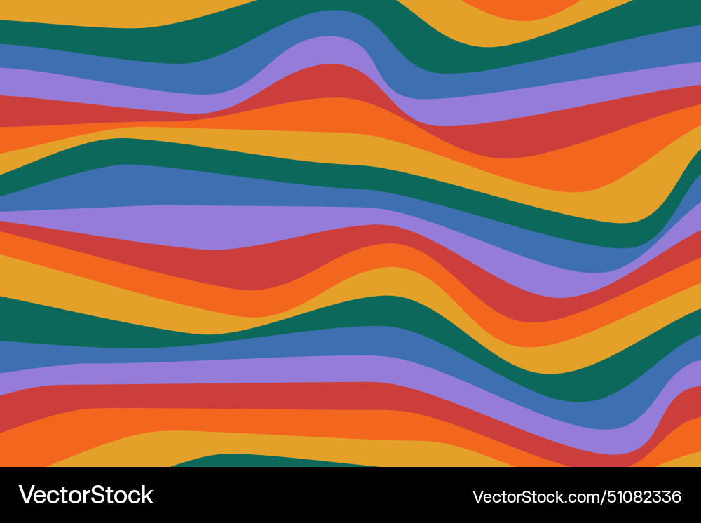 Retro abstract background in rainbow colors Vector Image