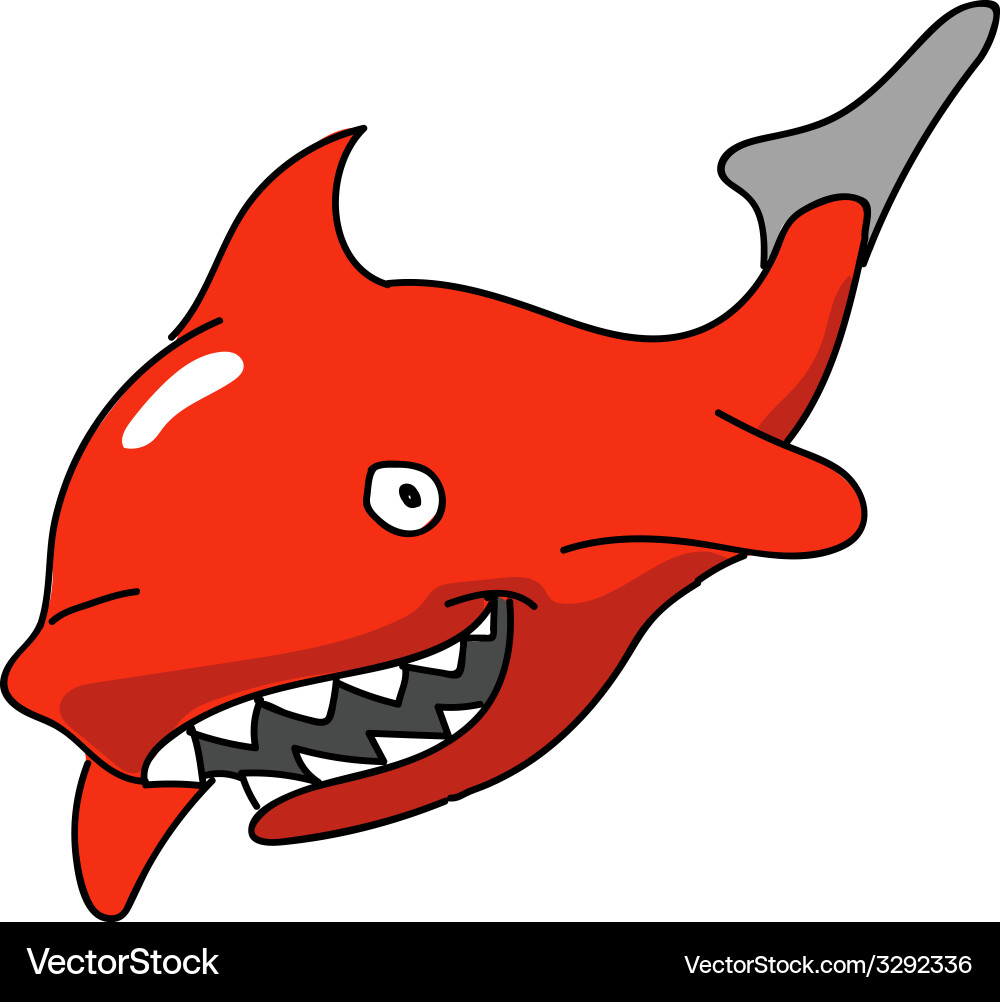 Shark cartoon Royalty Free Vector Image - VectorStock