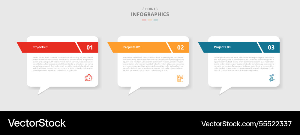 3 points template comparison concept Royalty Free Vector