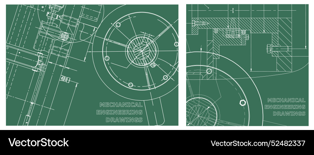 Engineering set cover flyer banner background Vector Image