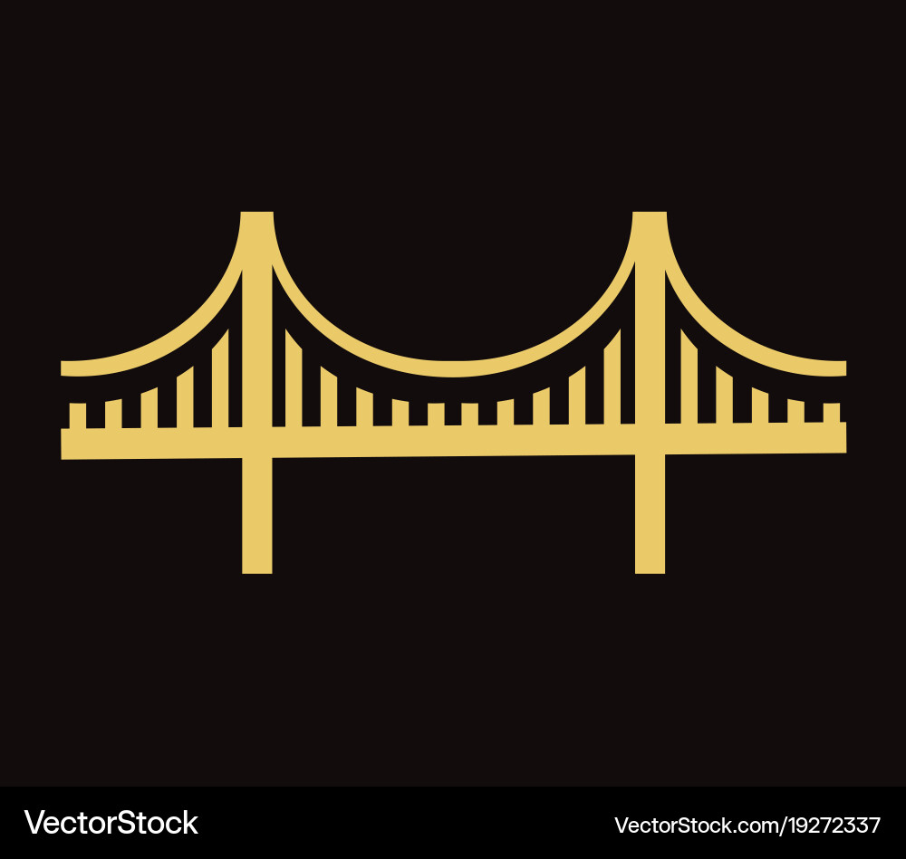 Golden gate bridge Royalty Free Vector Image - VectorStock