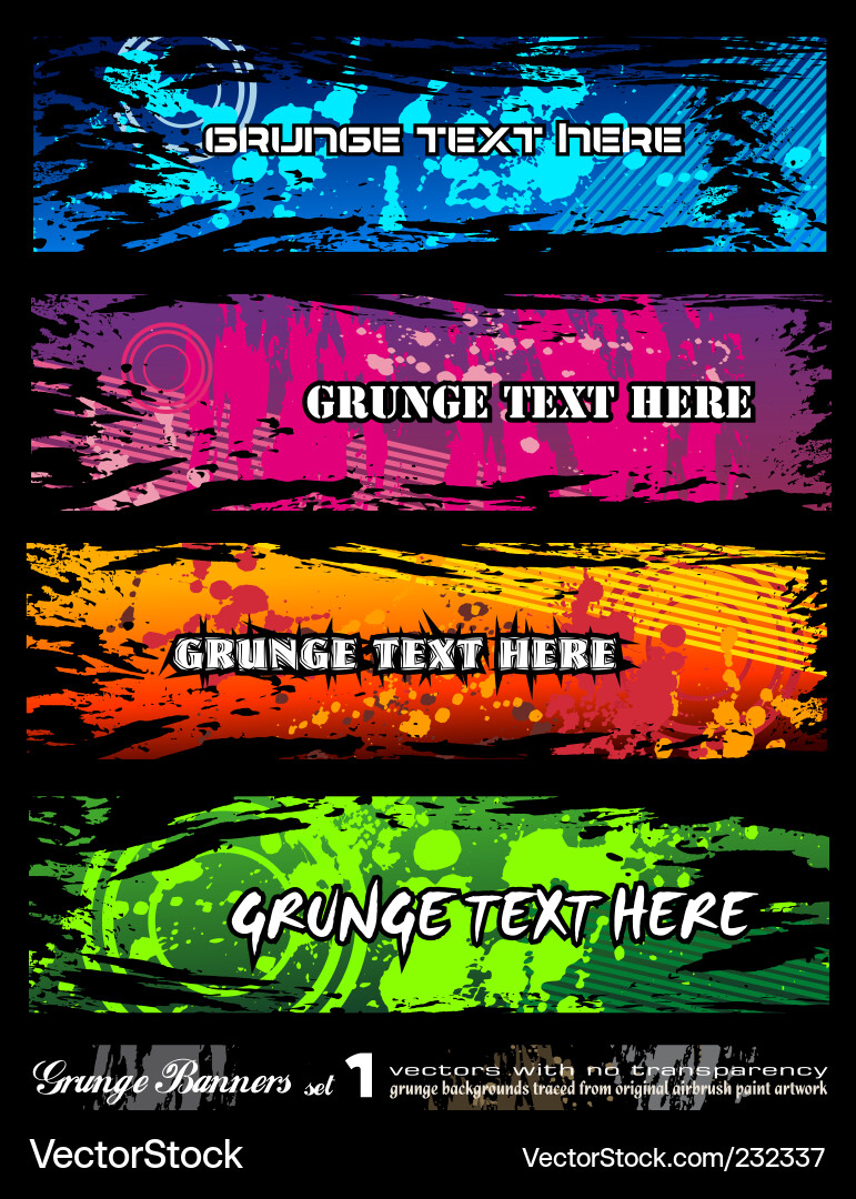 Grunge banners Royalty Free Vector Image - VectorStock