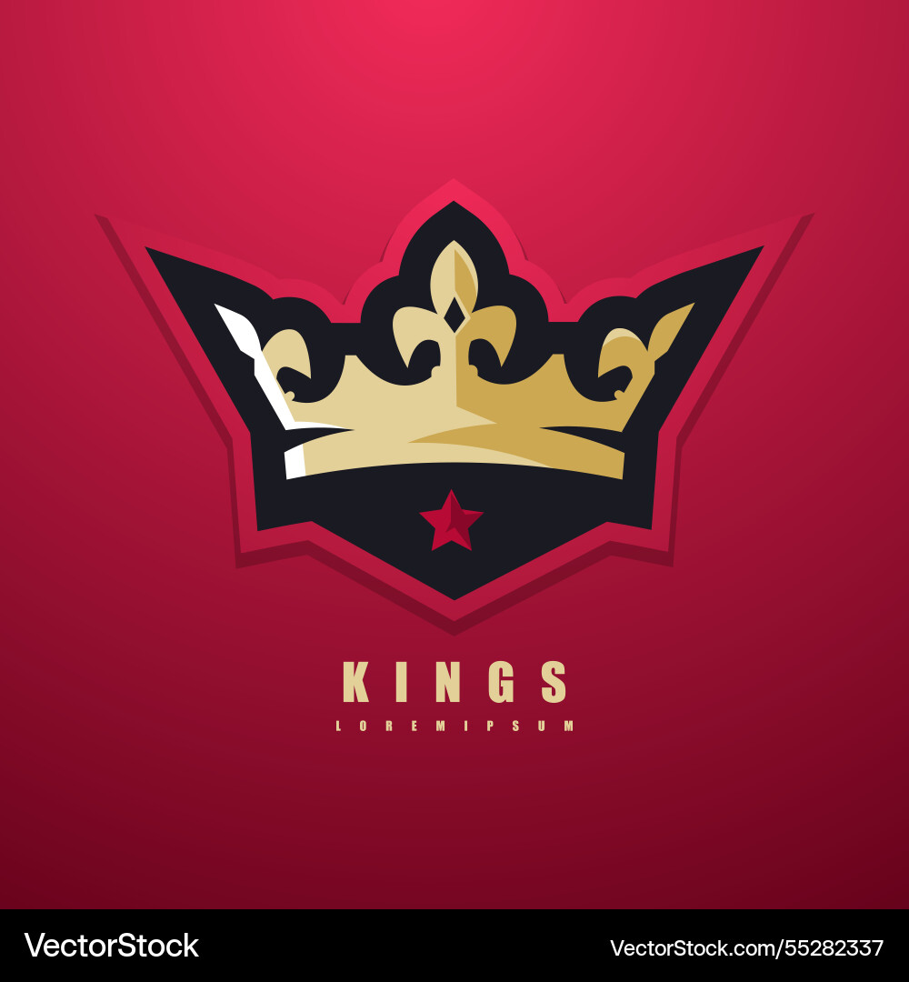 King crown logo Royalty Free Vector Image - VectorStock