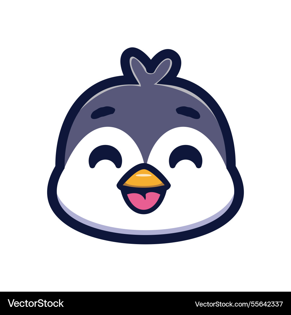 Penguin head Royalty Free Vector Image - VectorStock