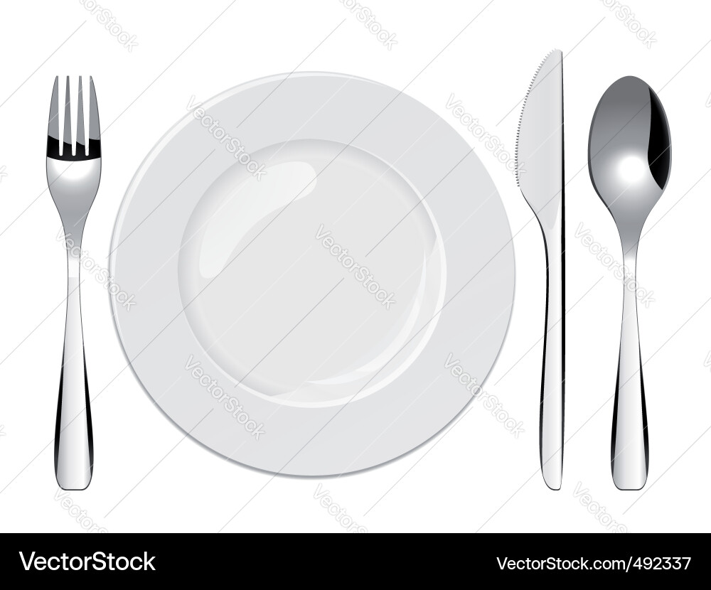 Place setting Royalty Free Vector Image - VectorStock