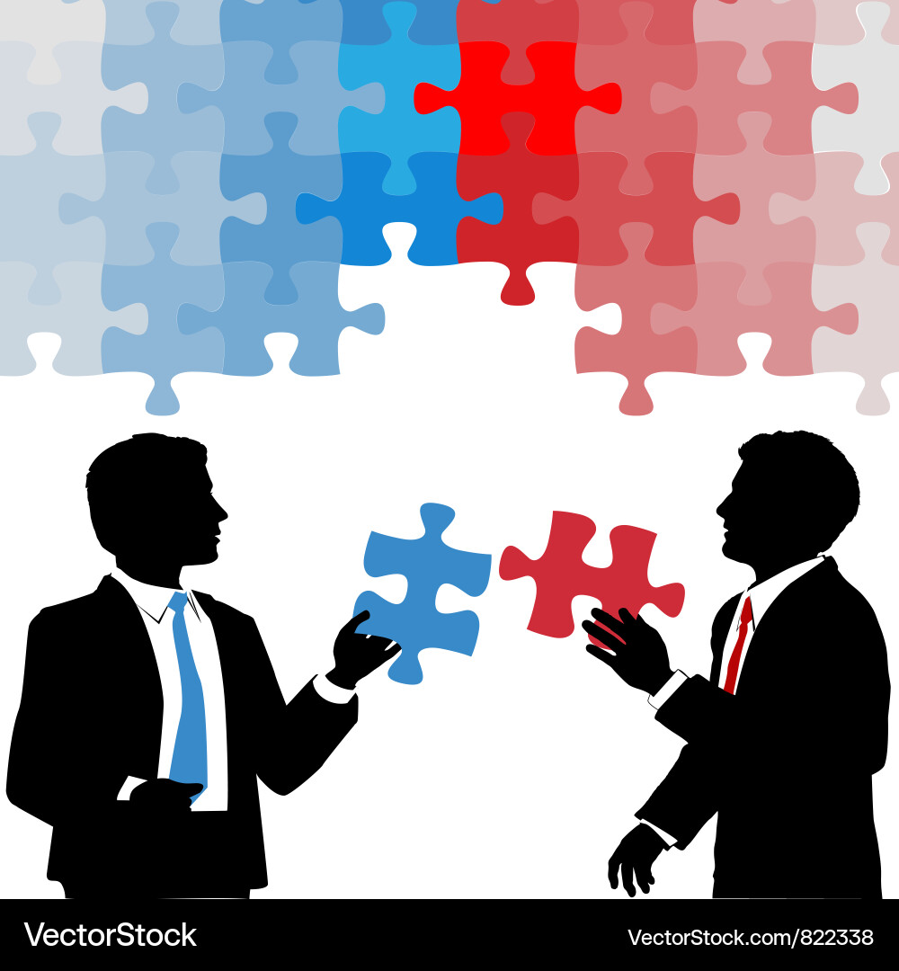 Businessman collaboration Royalty Free Vector Image