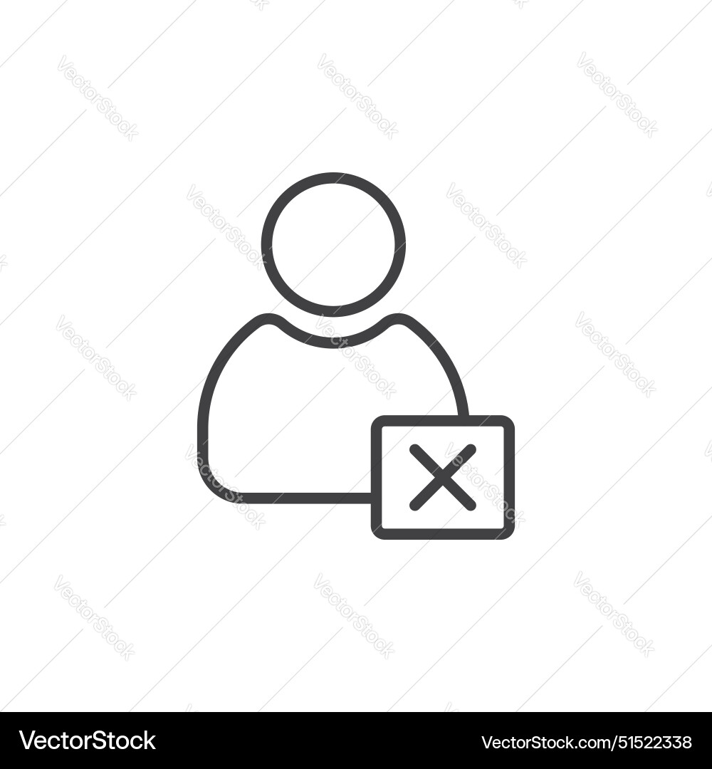 Delete user icon Royalty Free Vector Image - VectorStock