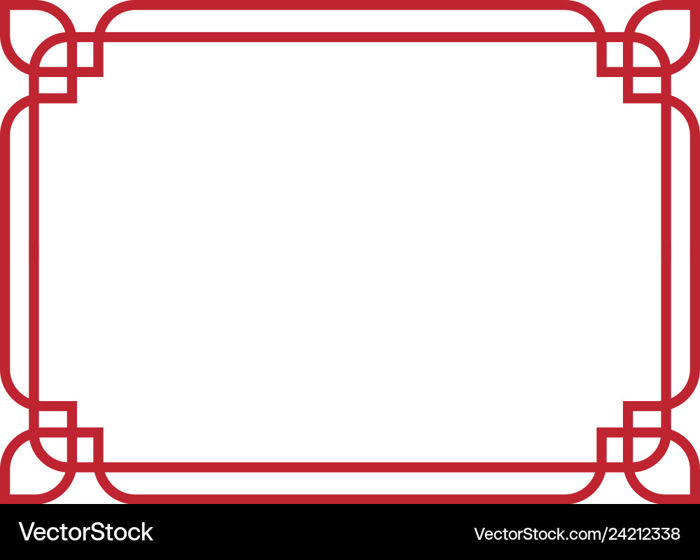 Elegant Chinese Border Motif Royalty Free Vector Image