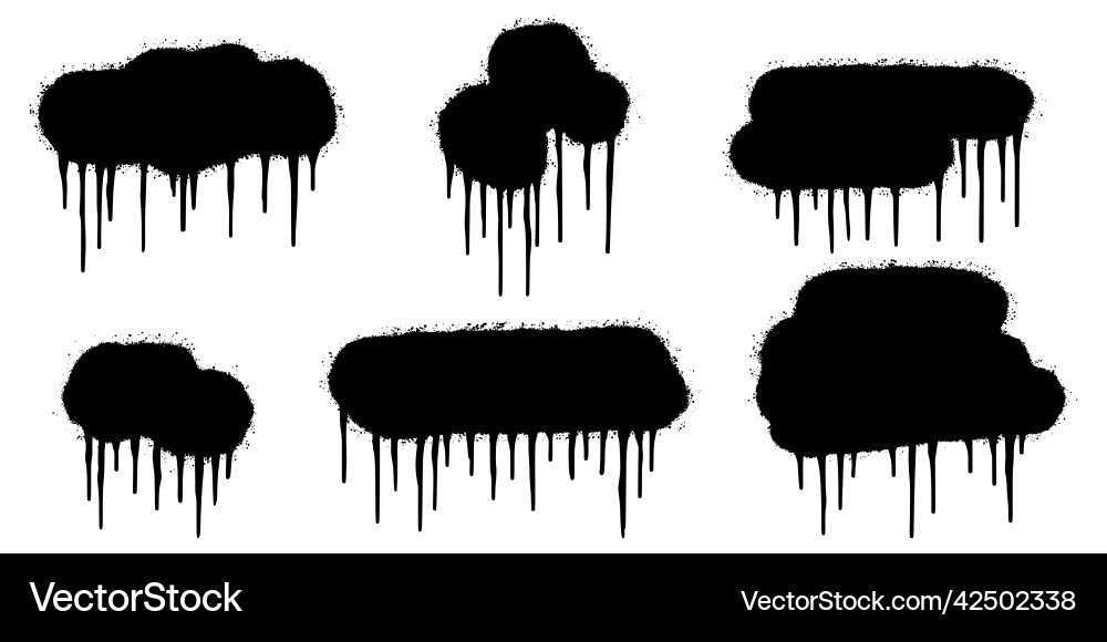 Grunge Graffiti Spray Paint Effects Royalty Free Vector