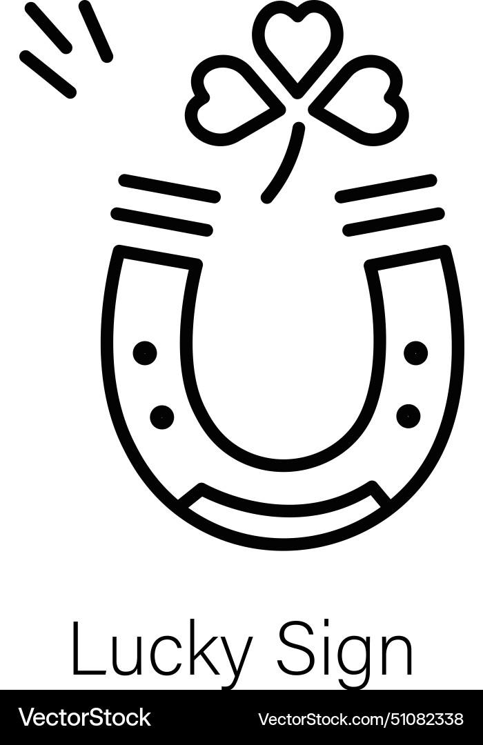 Lucky sign Royalty Free Vector Image - VectorStock