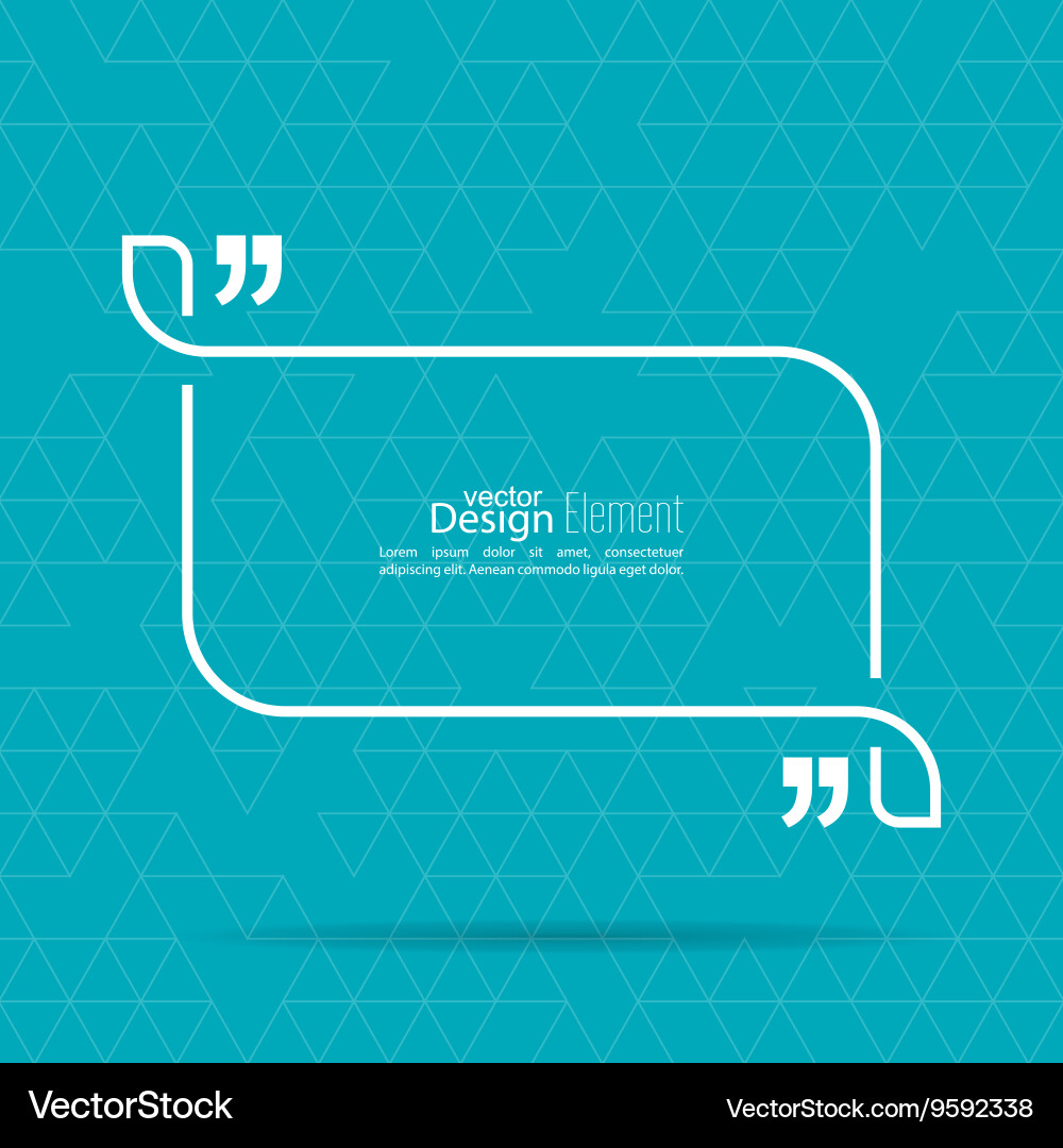 Quotation mark speech bubble Royalty Free Vector Image