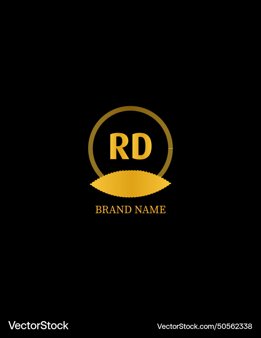 Rd letter logo design unique attractive Royalty Free Vector
