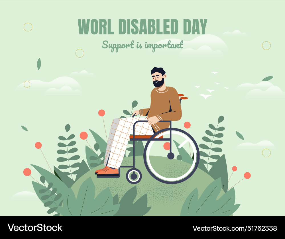 World disabled day poster Royalty Free Vector Image