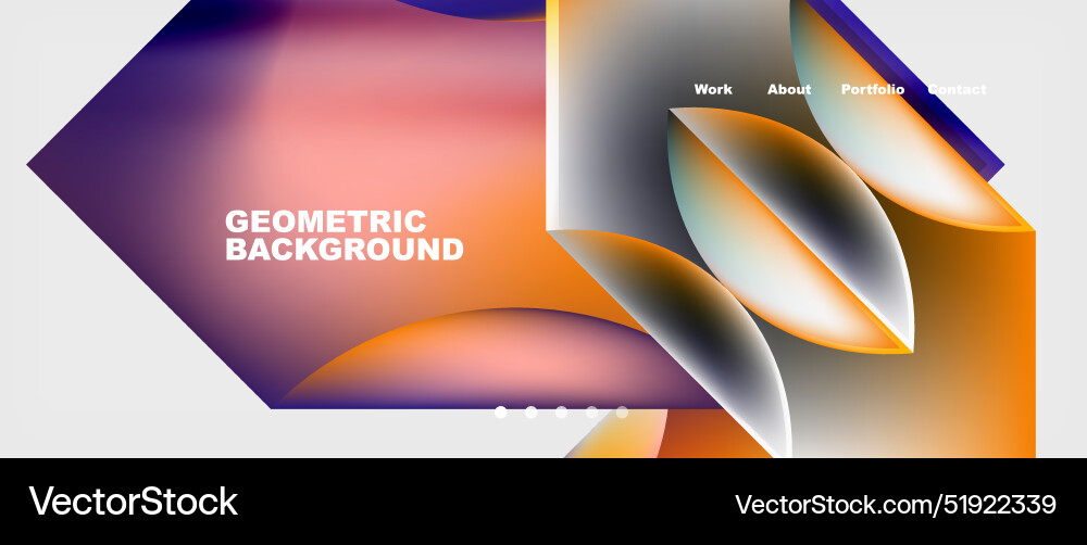 Abstract geometric shapes web design page Vector Image