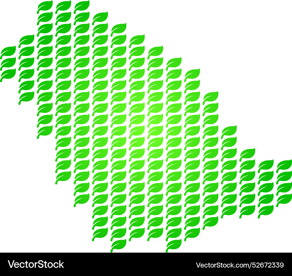 Abstract saudi arabia map formed by leaf shapes Vector Image
