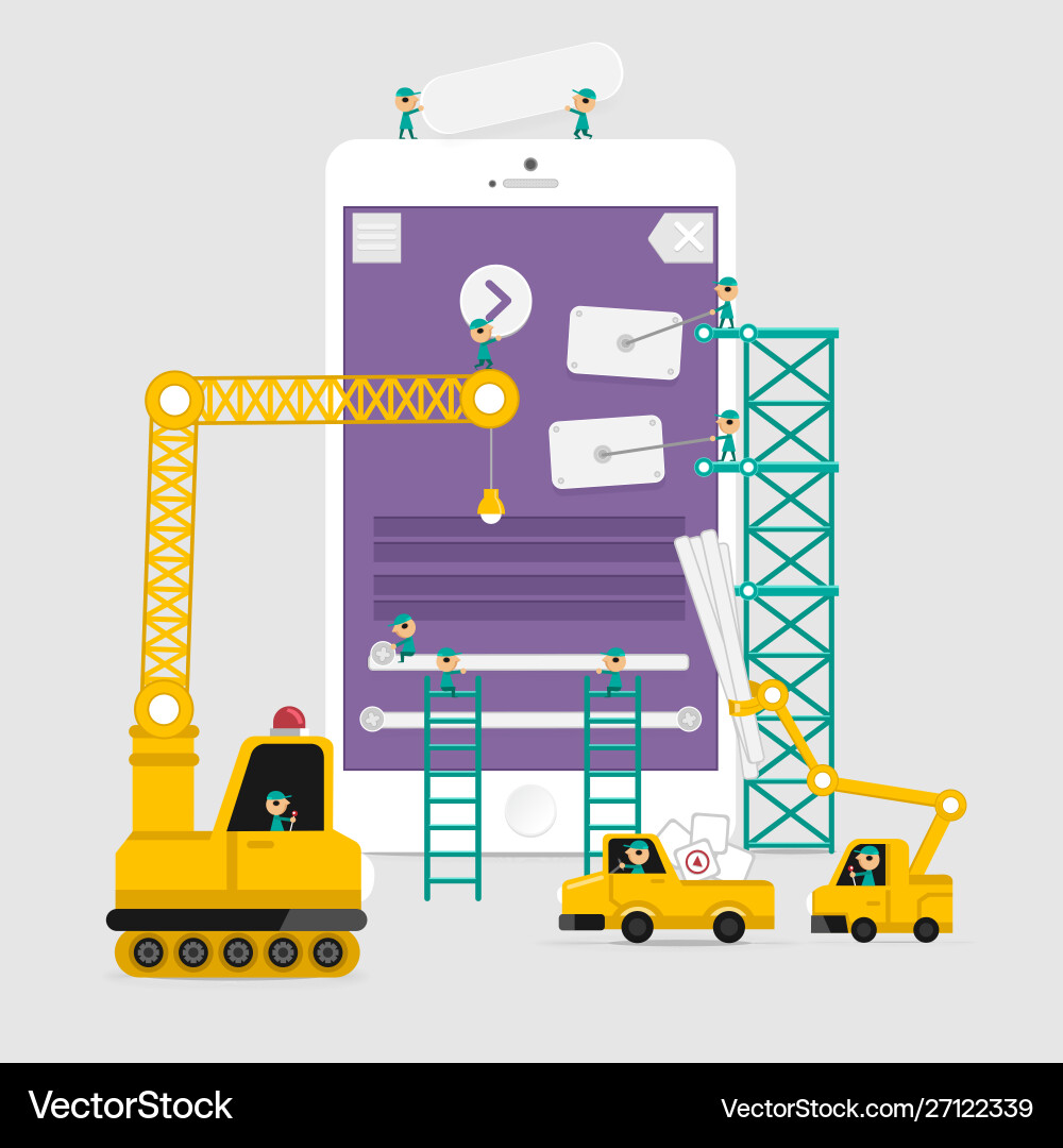 Application display building development Vector Image