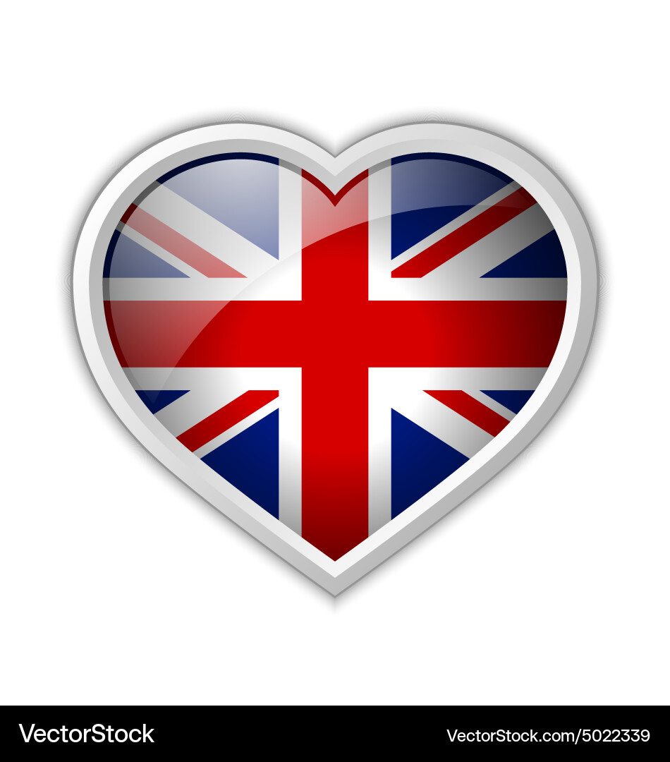 British heart Royalty Free Vector Image - VectorStock