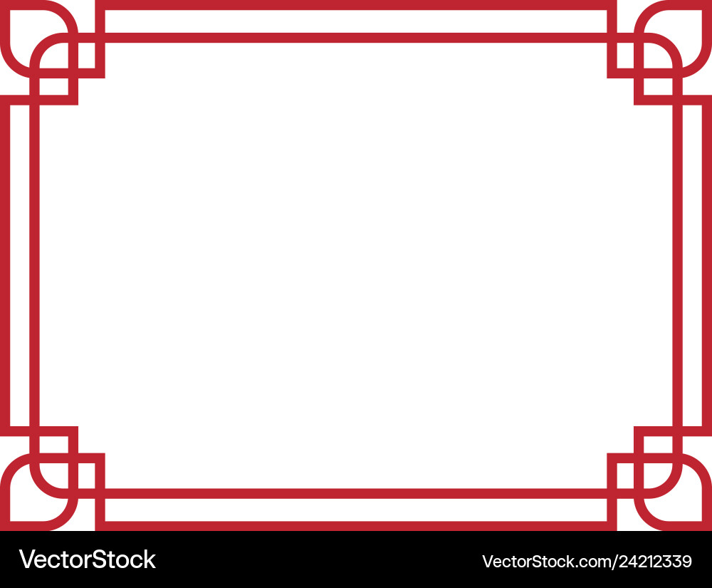 Chinese border design Royalty Free Vector Image
