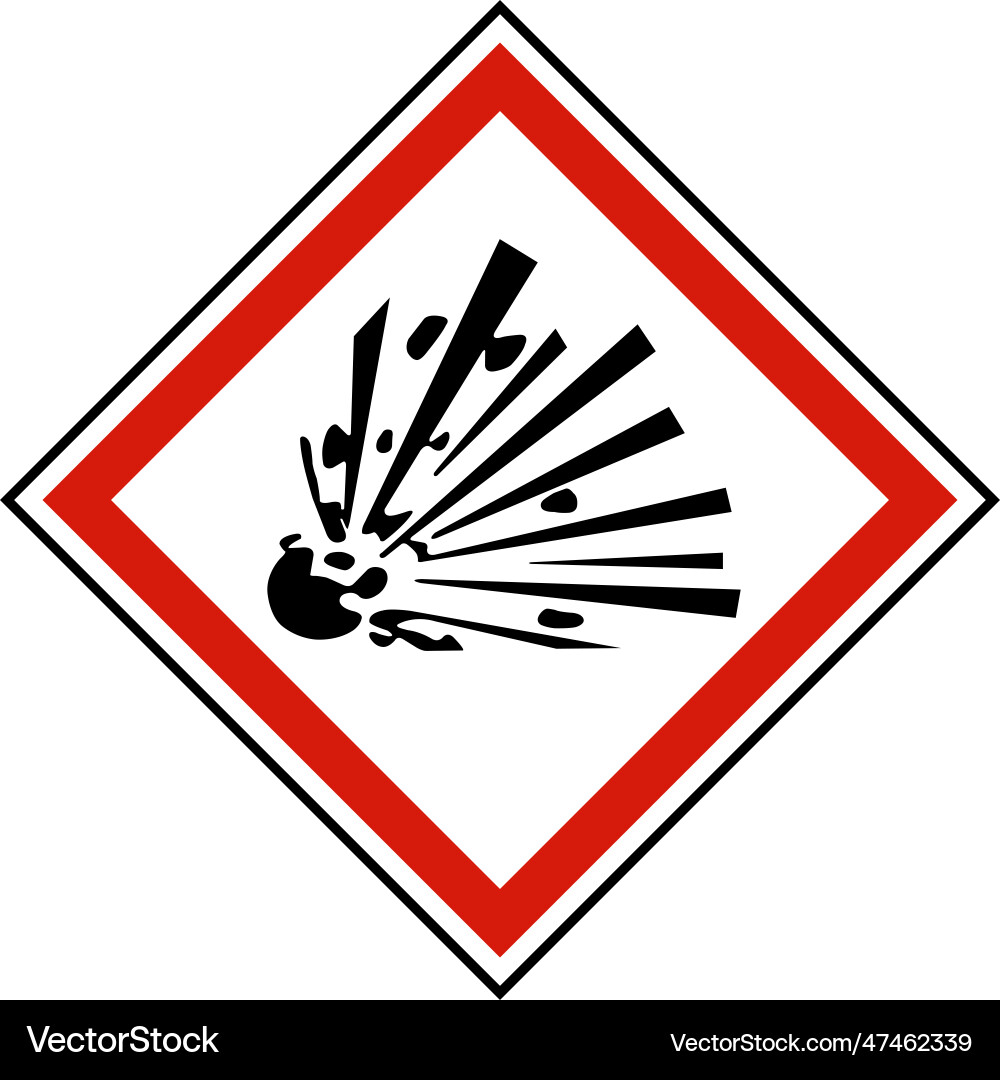 Explosive Symbol Vector Explosive Icon Danger Symbol Isolated White
