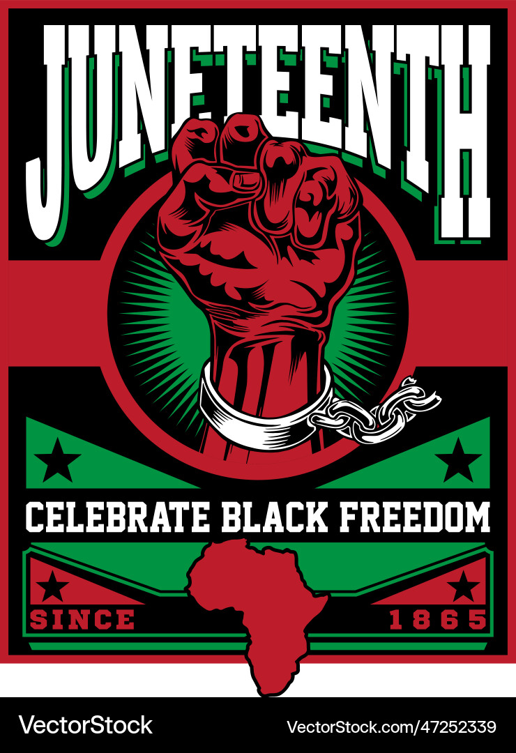 Juneteenth Celebration Artwork Royalty Free Vector Image
