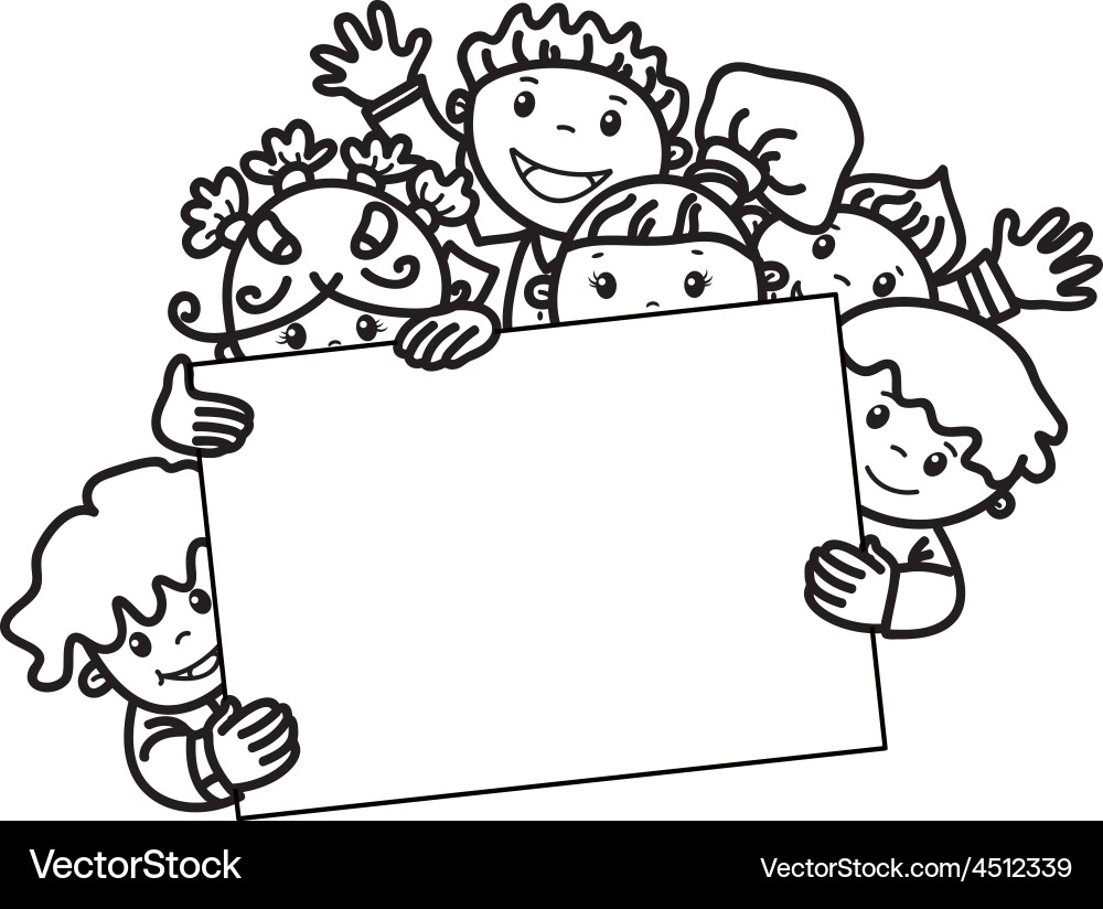 Kids face frame Royalty Free Vector Image - VectorStock