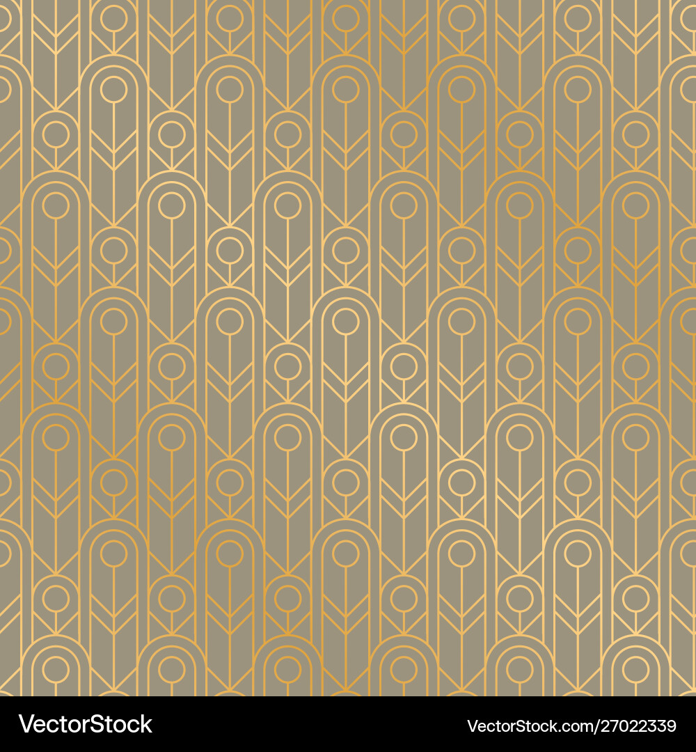 Lauxury golden geometric oval grid seamless Vector Image