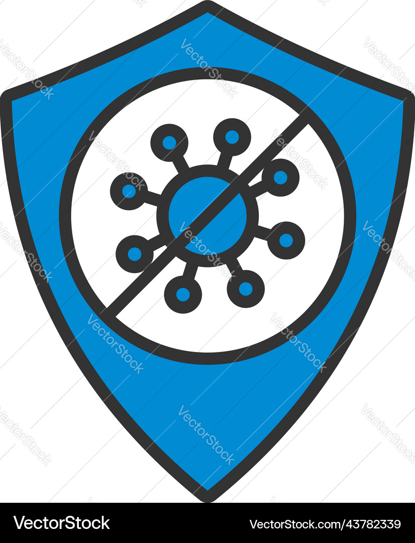 Shield from coronavirus icon Royalty Free Vector Image