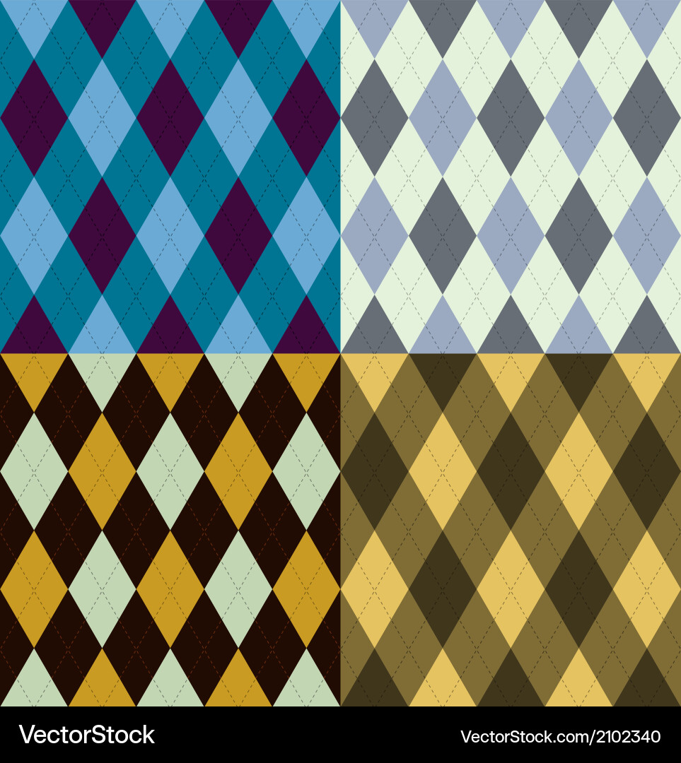 Argyle seamless pattern Royalty Free Vector Image