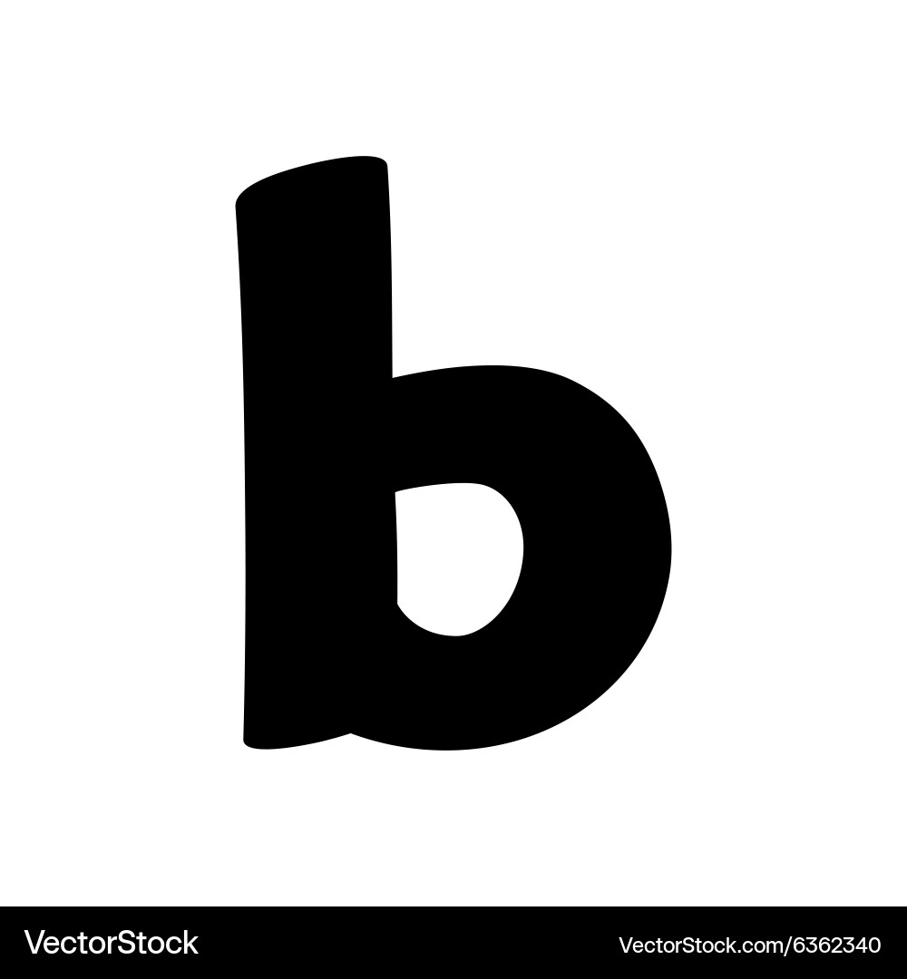 B small silhouette Royalty Free Vector Image - VectorStock