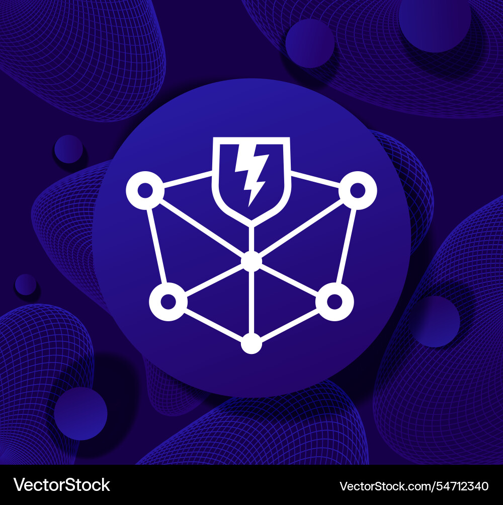 Blockchain security vulnerabilities icon Vector Image