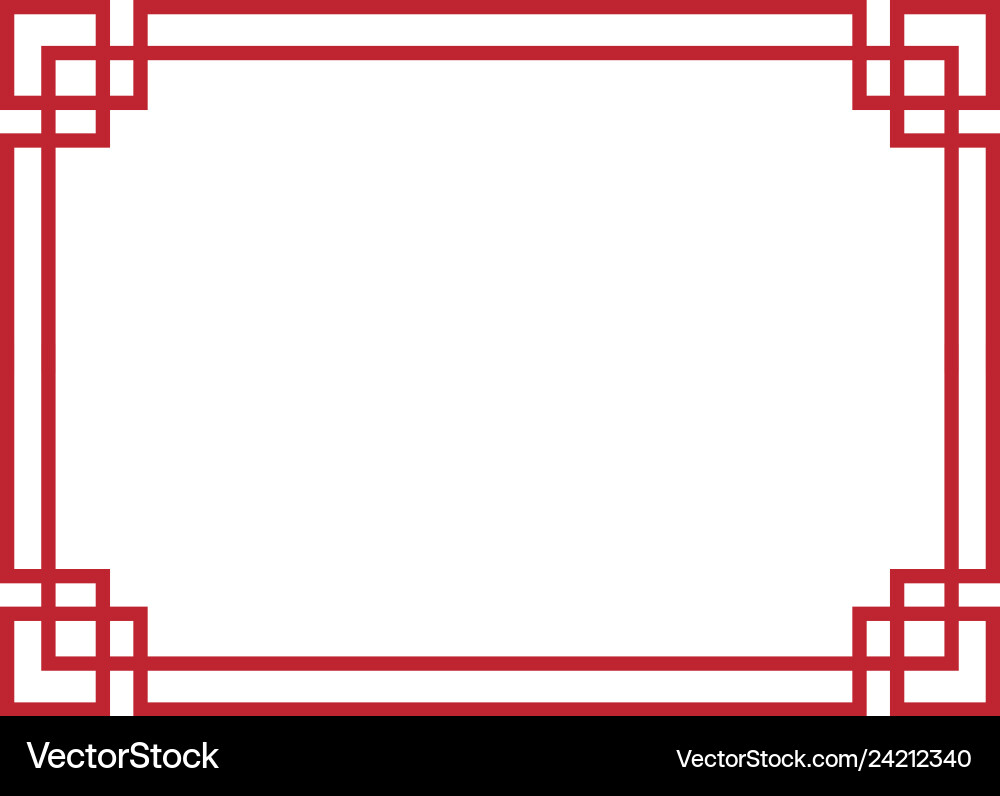 Elegant Chinese Border Pattern Royalty Free Vector Image