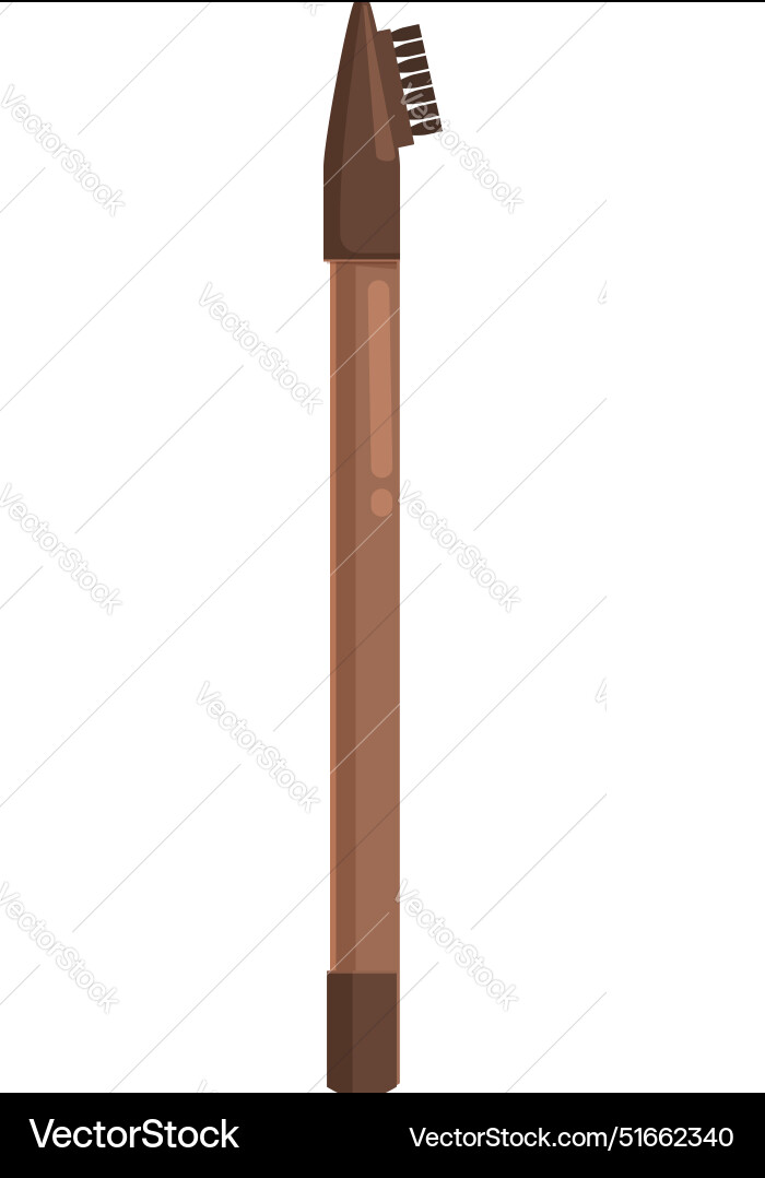 Eyebrow pencil standing upright on white Vector Image