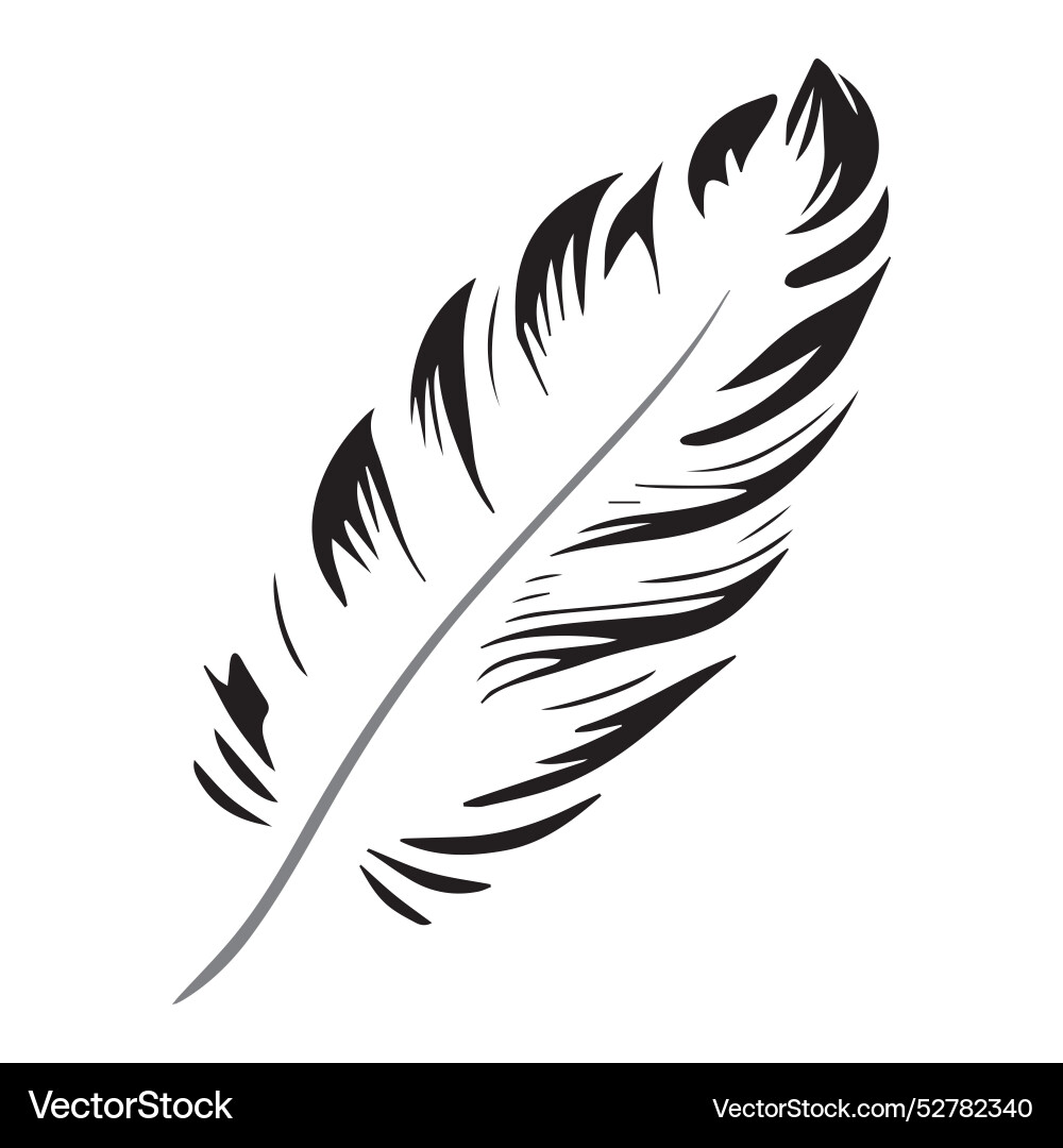 Icon feather symbol Royalty Free Vector Image - VectorStock