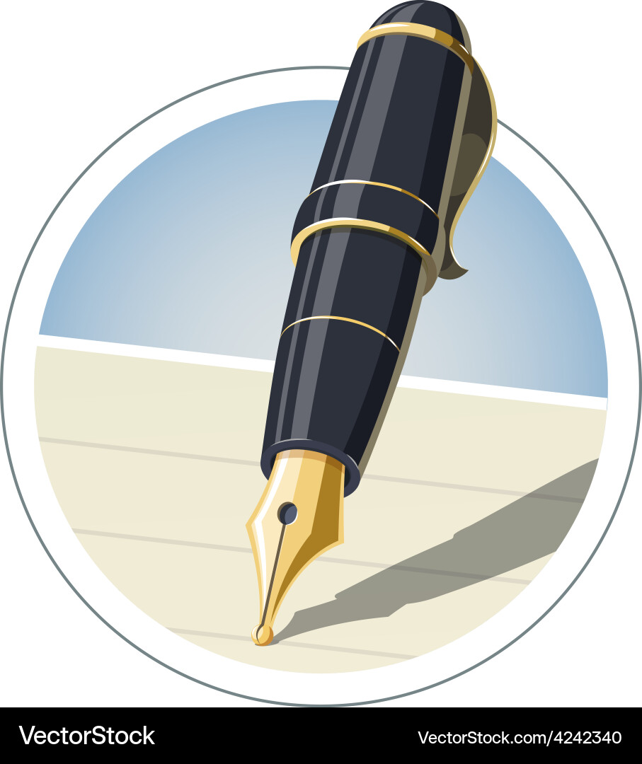 Ink pen Royalty Free Vector Image - VectorStock