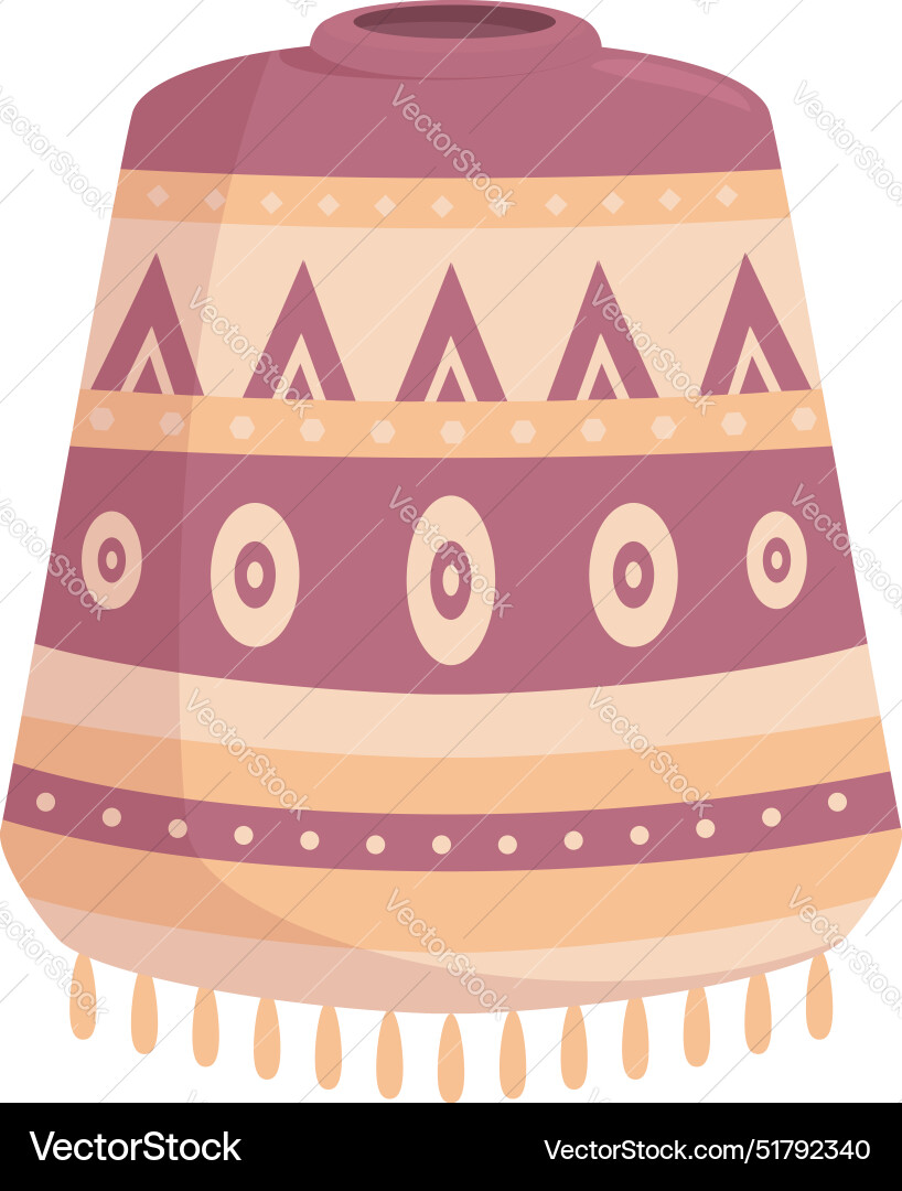 Mexican poncho with colorful pattern perfect Vector Image