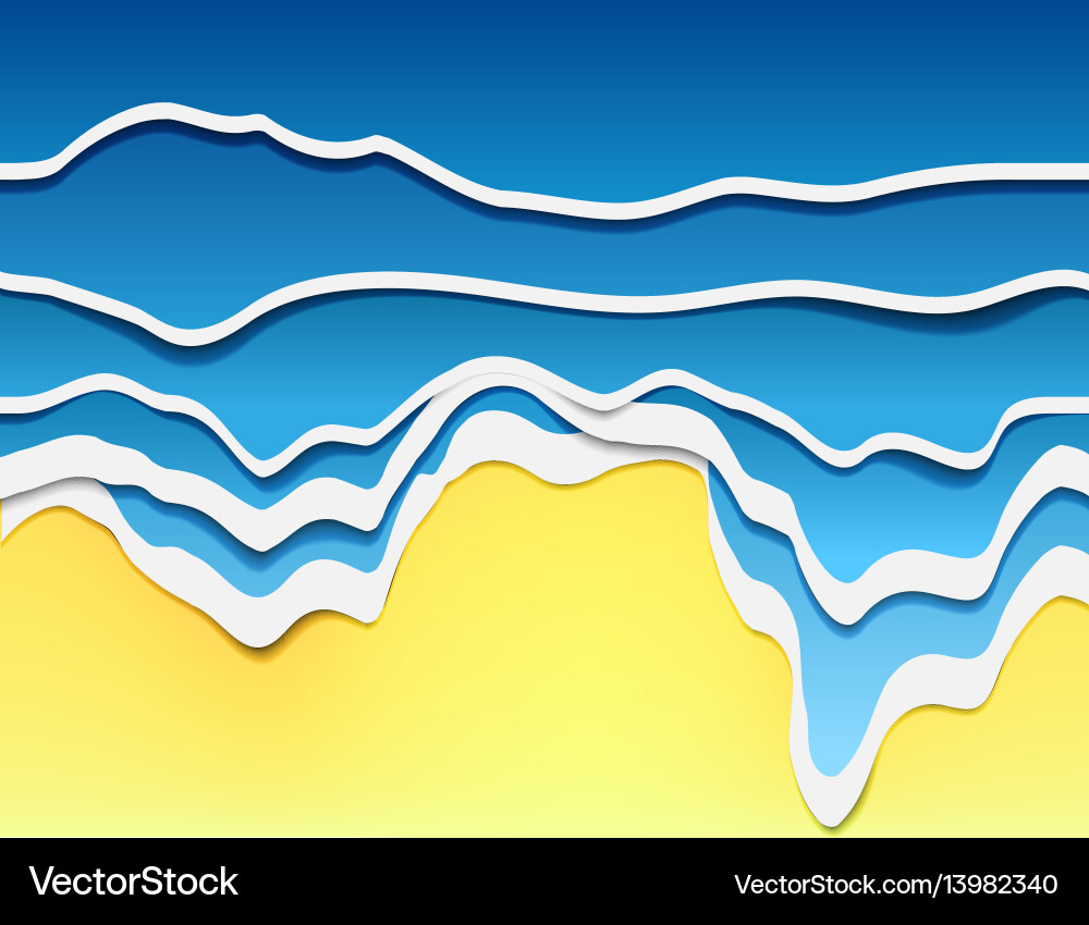 Papercut wave 05 Royalty Free Vector Image - VectorStock