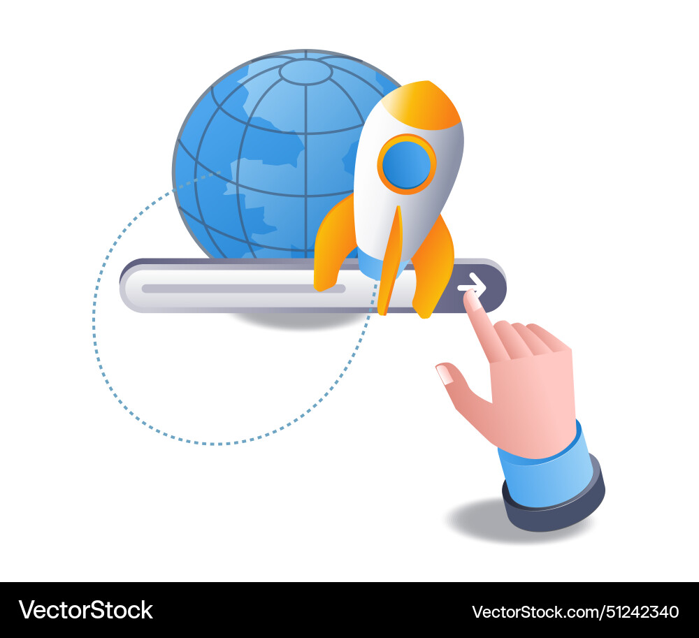Searching for information on the internet Vector Image