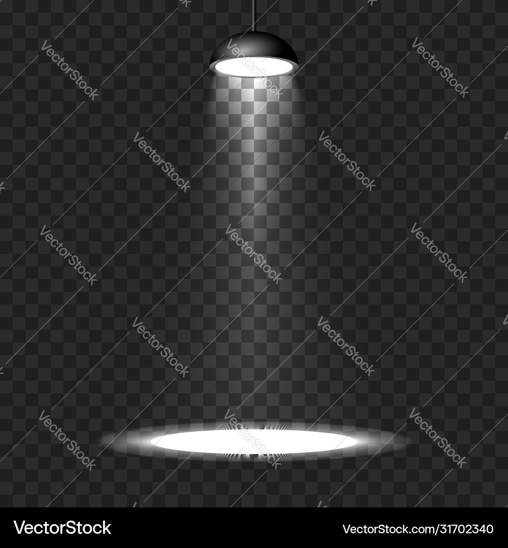 Spotlight on transparent background Royalty Free Vector