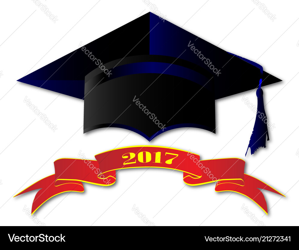 Cap class of 2017 Royalty Free Vector Image - VectorStock