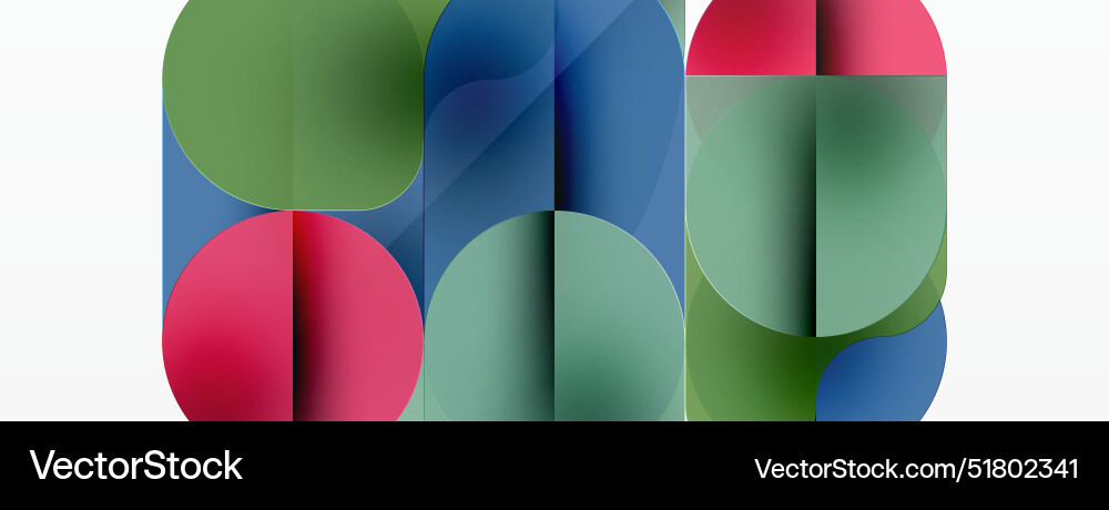 Circles and round shapes geometric minimal Vector Image