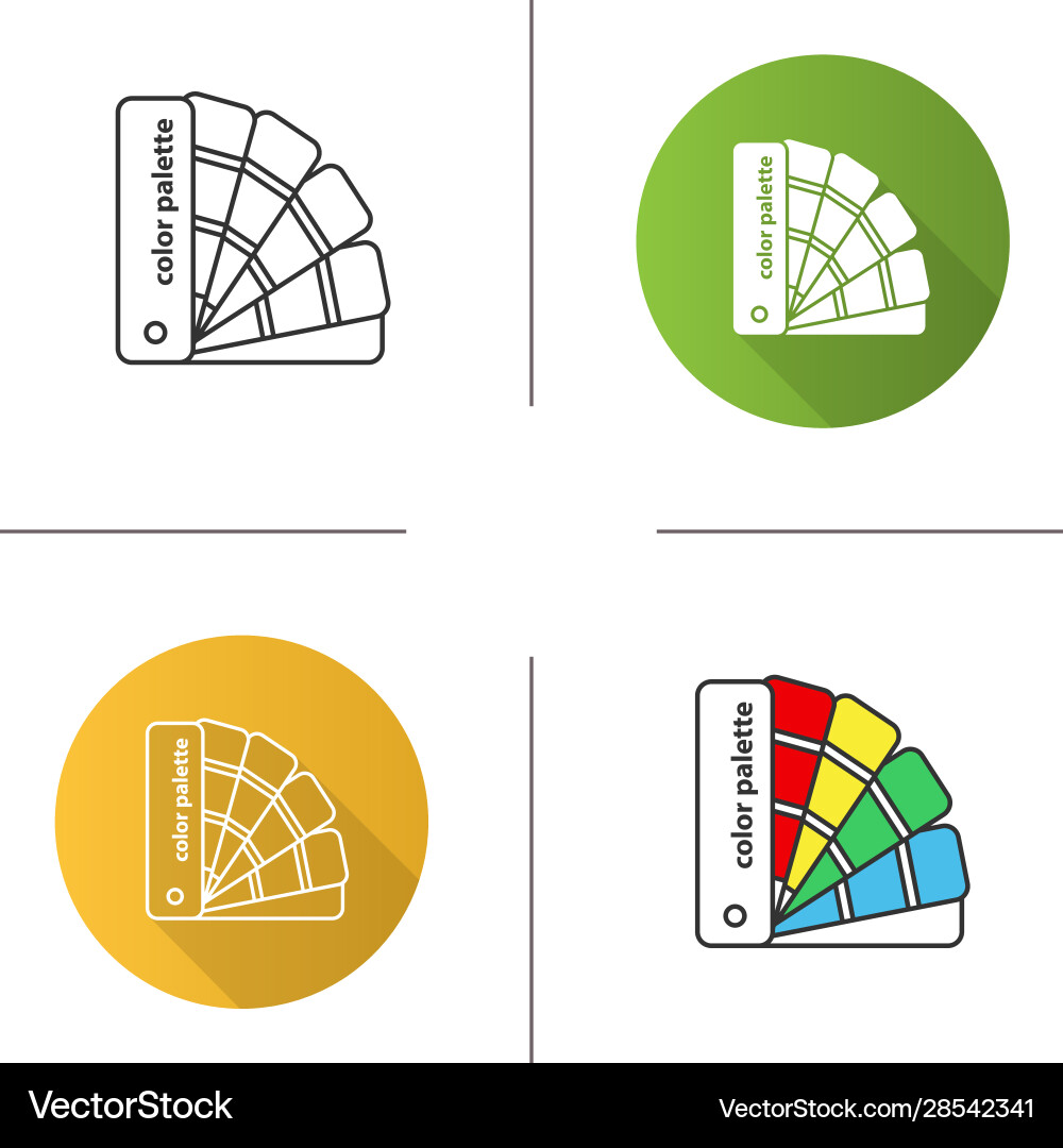 Color Palette Swatch Guide Icon Royalty Free Vector Image