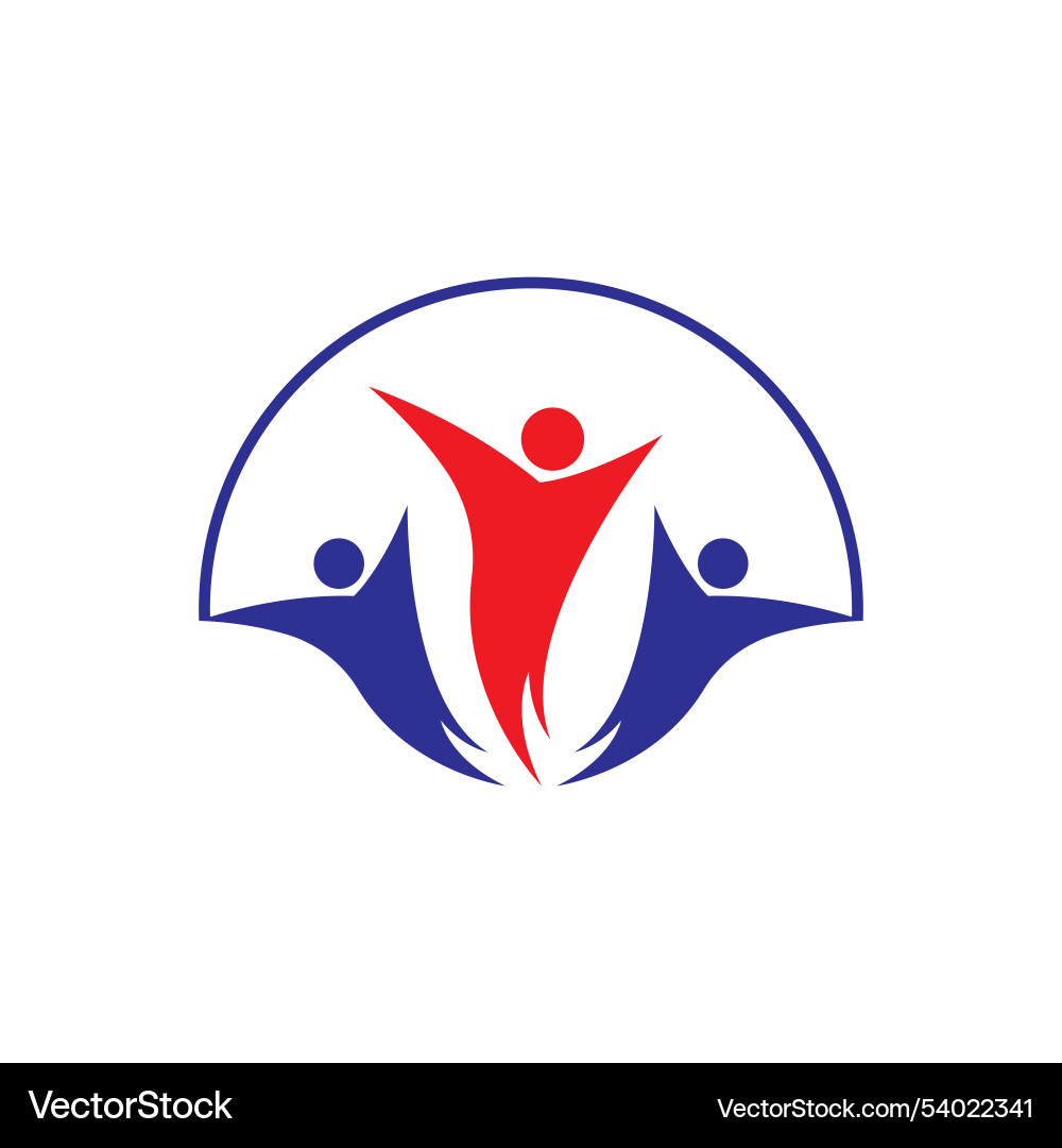 Colorful people and community logo Royalty Free Vector Image