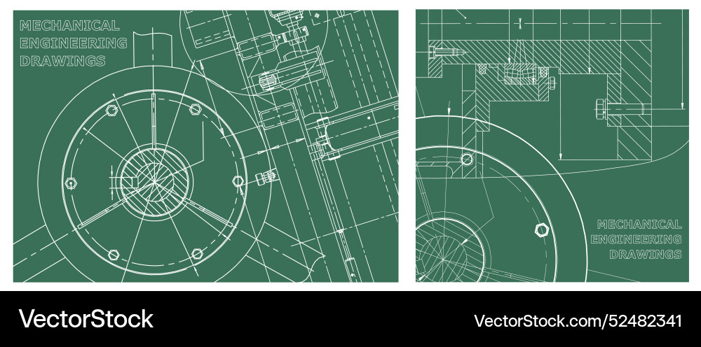 Engineering set cover flyer banner background Vector Image