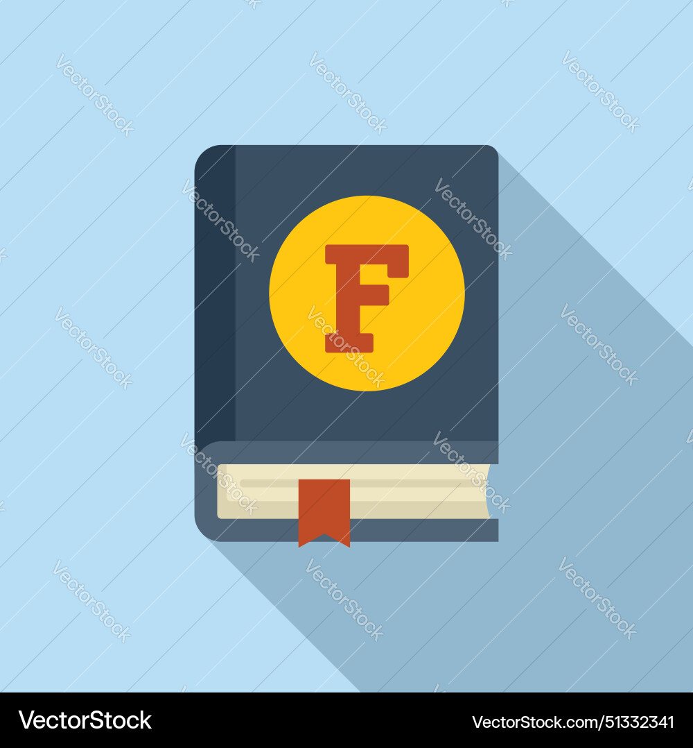 Flat design of a book Royalty Free Vector Image