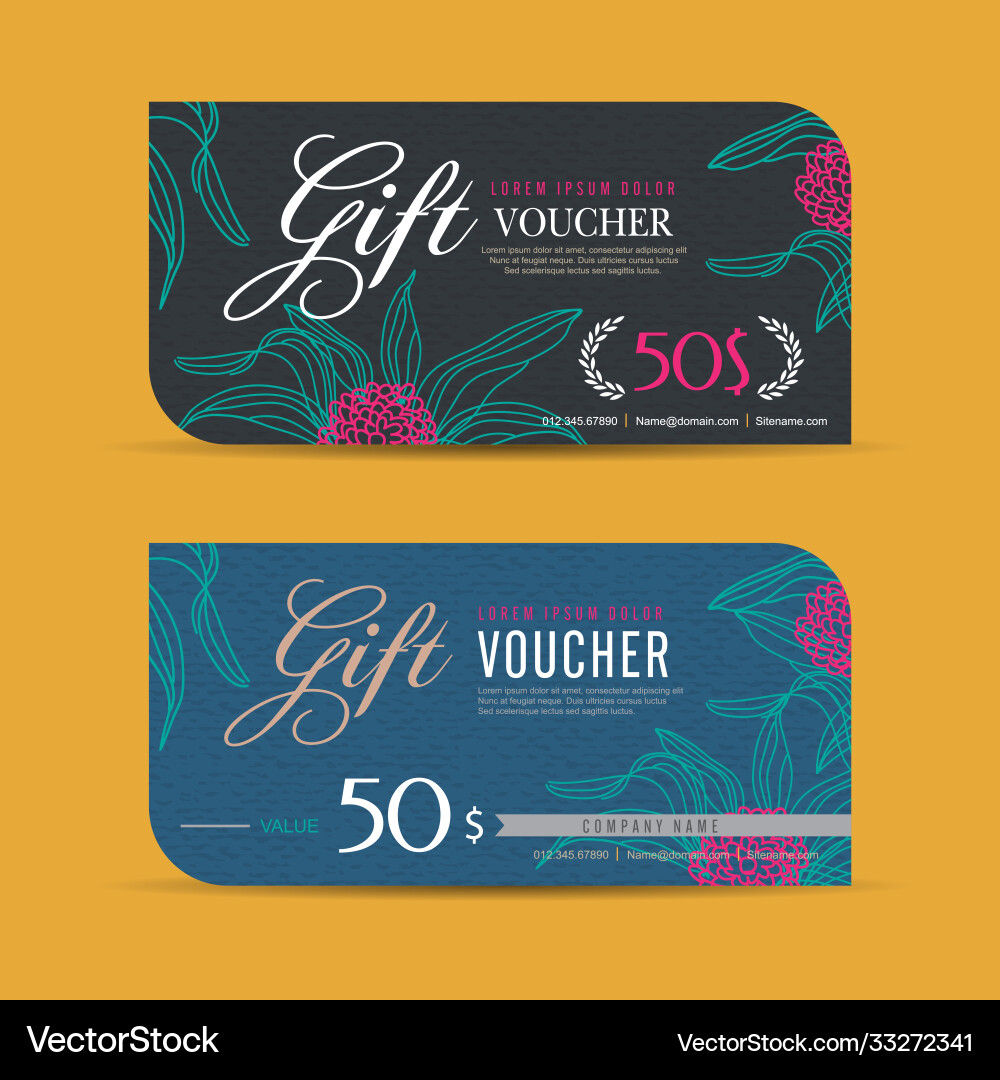 Gift voucher 97 Royalty Free Vector Image - VectorStock