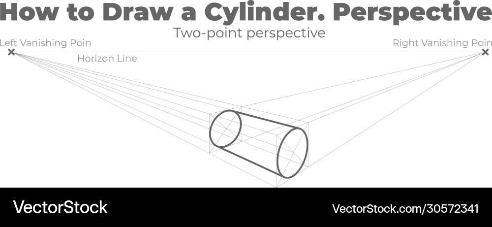 How to draw a cylinder Royalty Free Vector Image