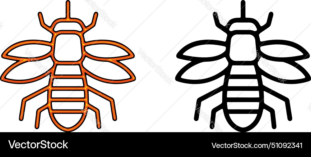Insect icon line art - stroke only Royalty Free Vector Image