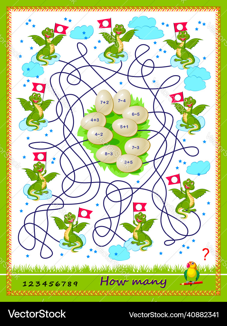 Math education for children on addition Royalty Free Vector