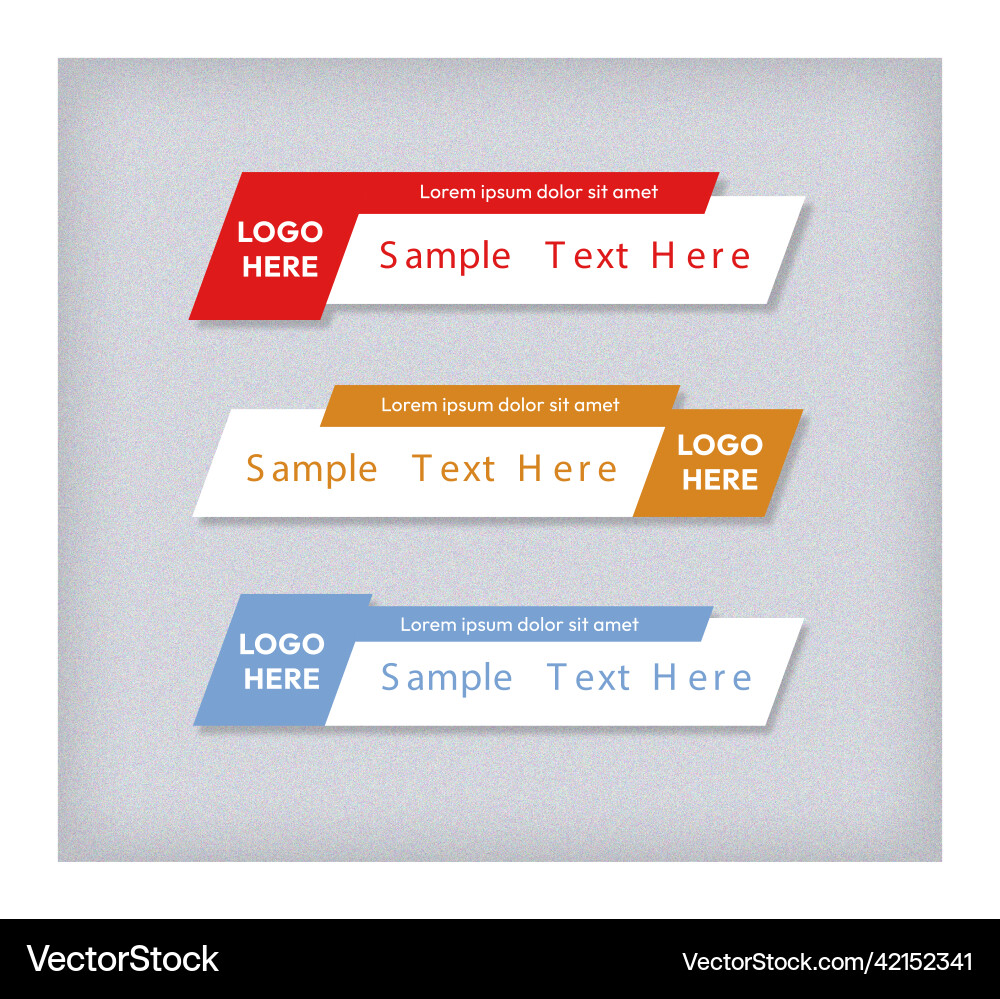 Modern Lower Third Templates Royalty Free Vector Image