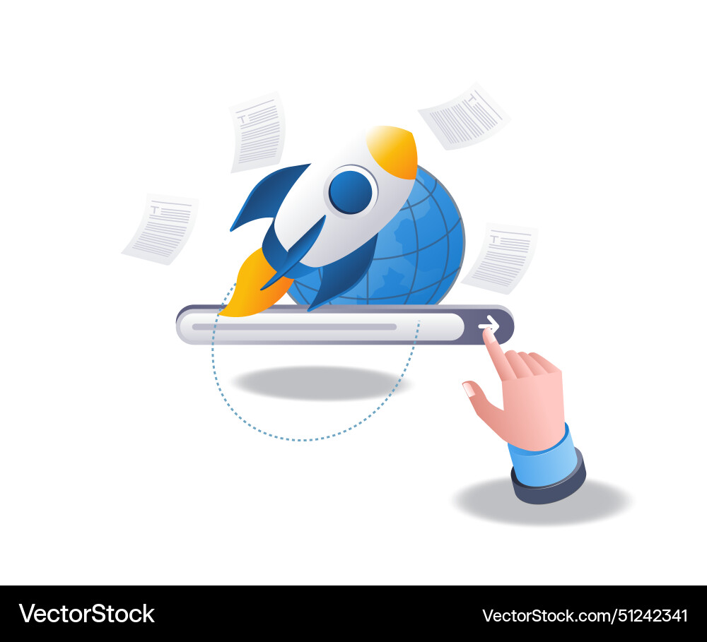 Searching for information technology internet Vector Image
